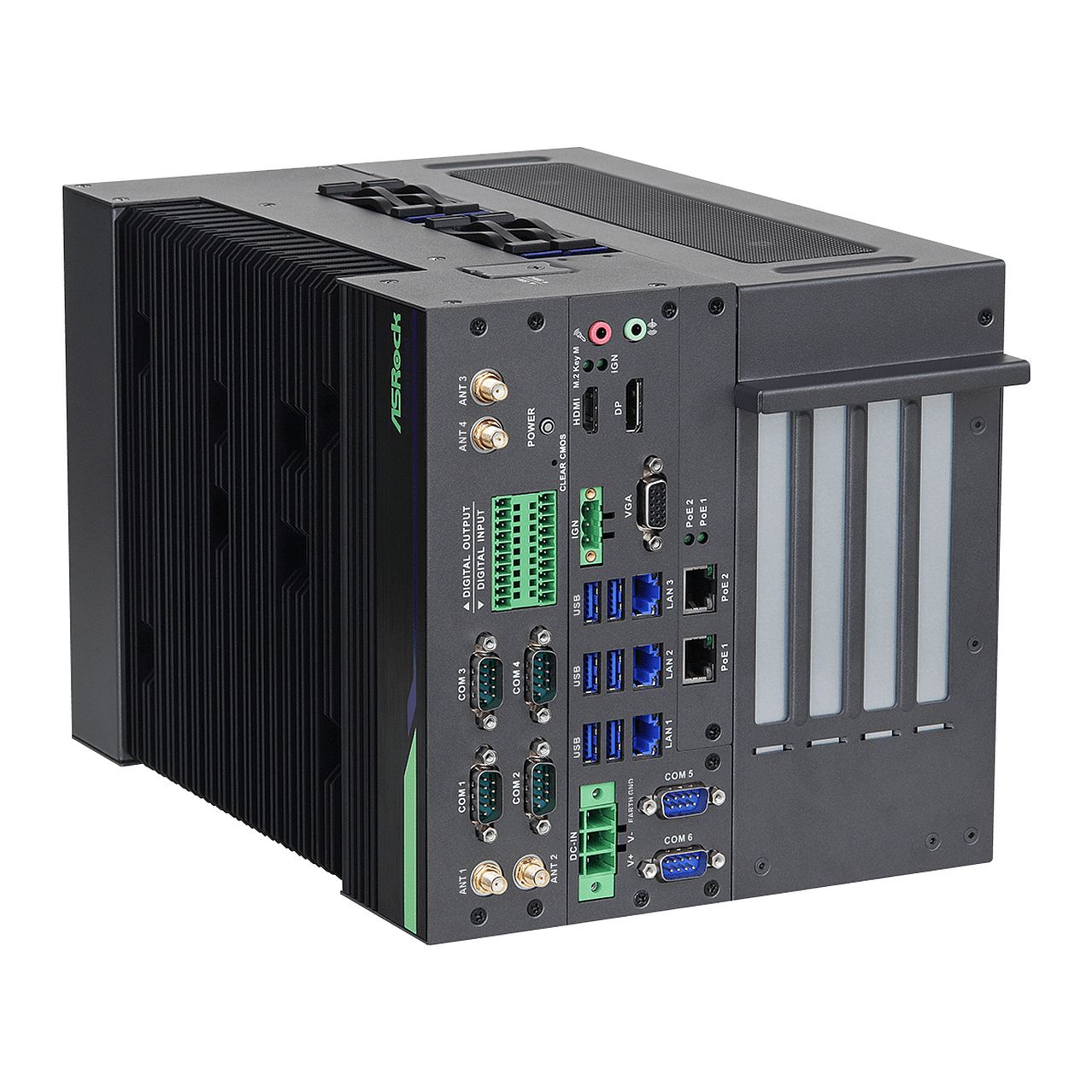ASROCK Industrial iEPF-9010S-EY4 - Expandable Edge AIoT Platform Embedded Box PC